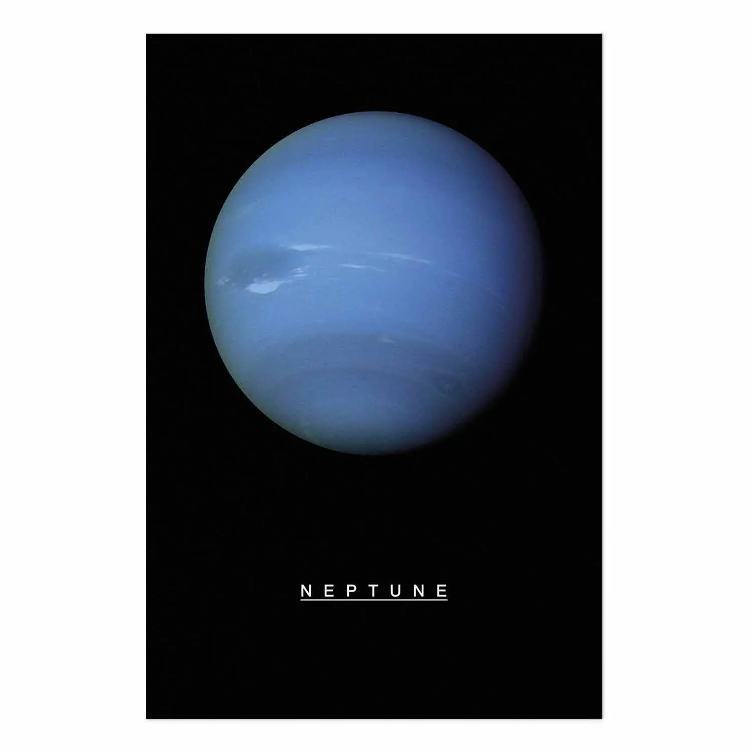 Poster da parete Nettuno: pianeta blu, iscrizione inglese - Poster - bimago