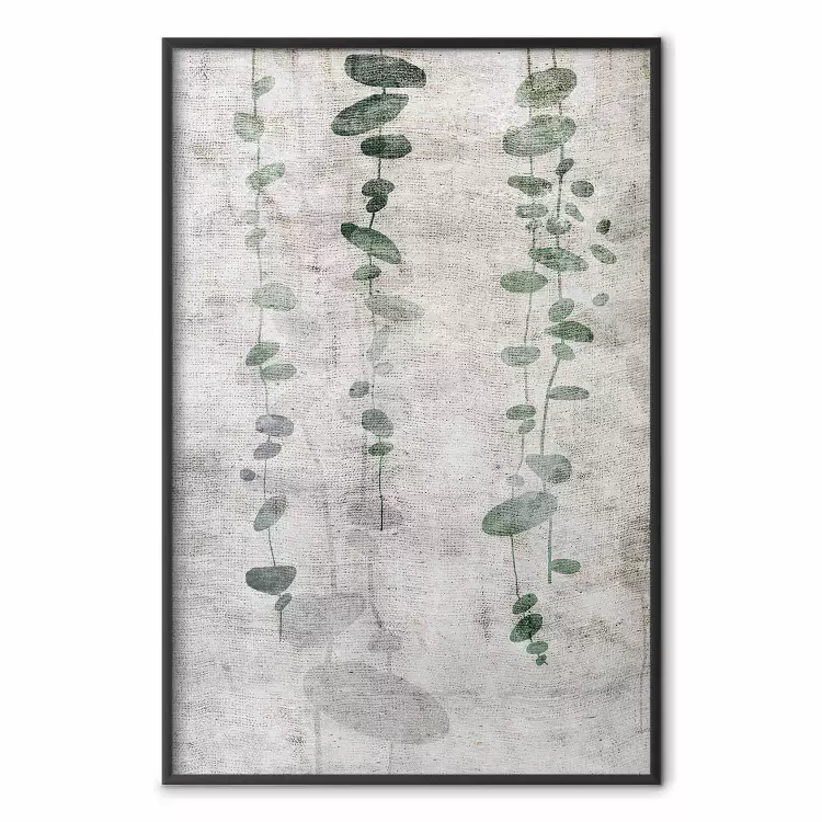 Poster da parete Vite - composizione di foglie verdi su texture di ...