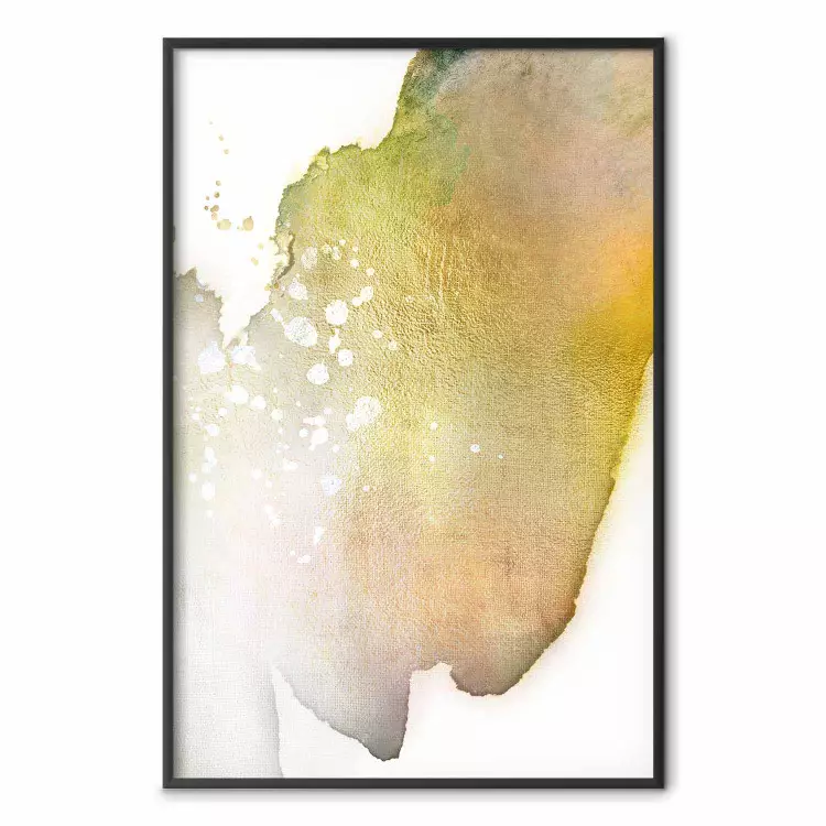 Poster per pareti Tocco dorato - astratta texture dai toni verdi su ...