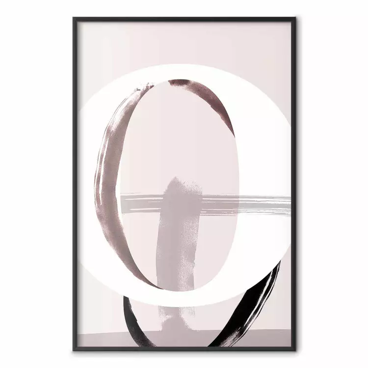 Poster da parete Lettera O - lettera bianca su sfondo astratto rosa ...