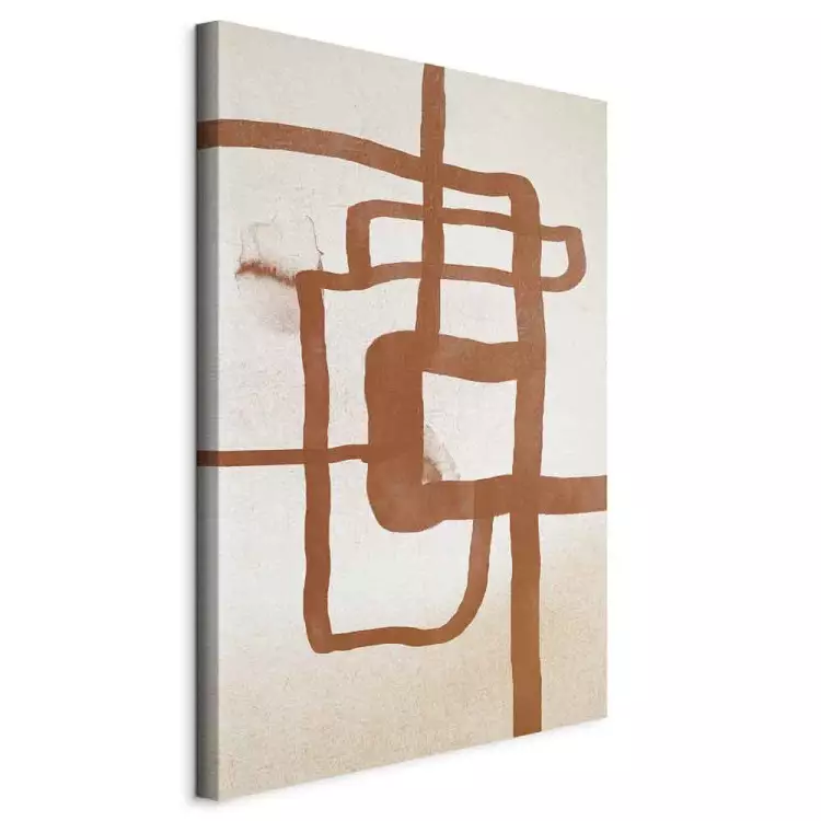 Quadro Sentiero - astrazione nello stile scandi boho raffigurante una ...