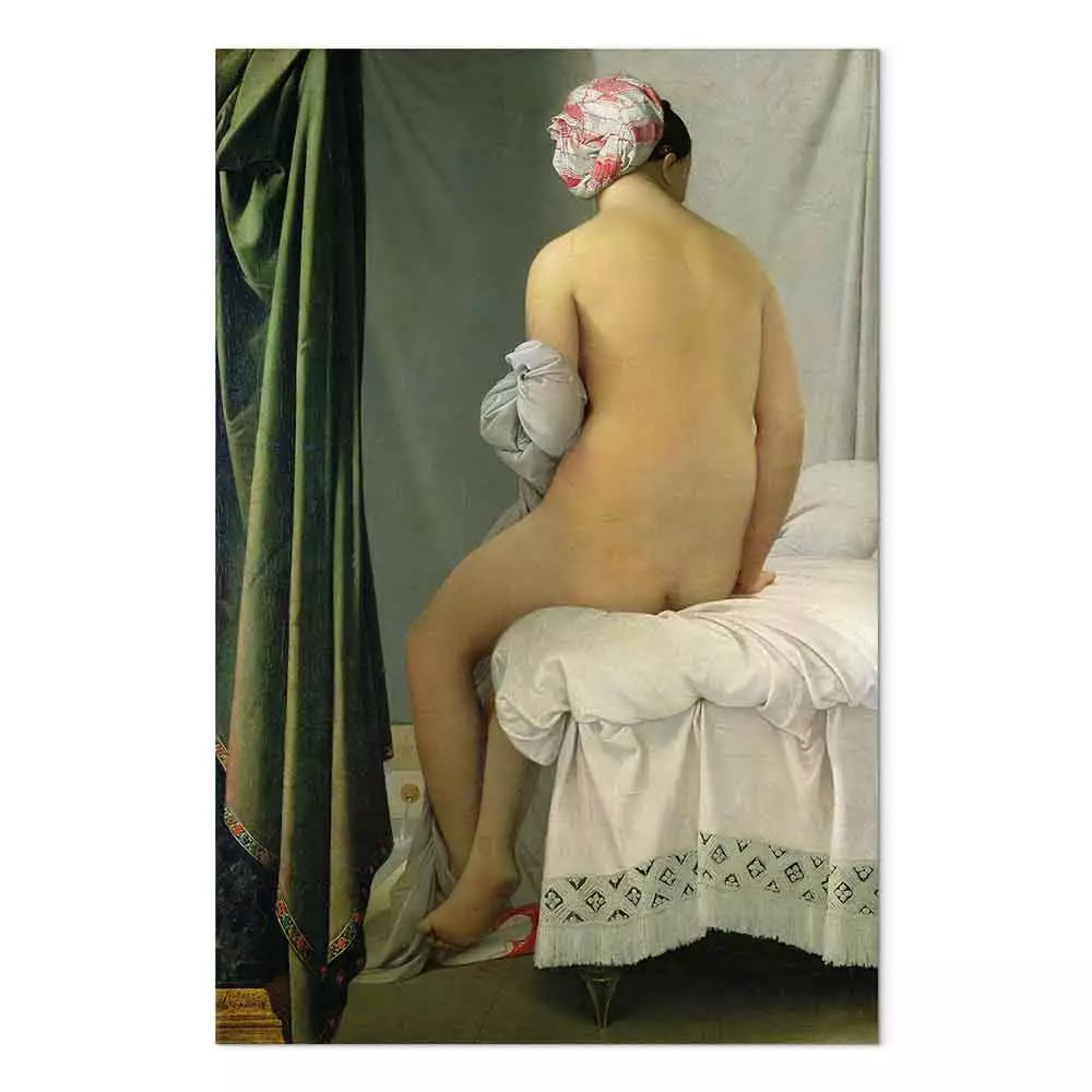Quadro famoso The Bather, called 'Baigneuse Valpincon' - Jean-Auguste-Dominique Ingres - bimago