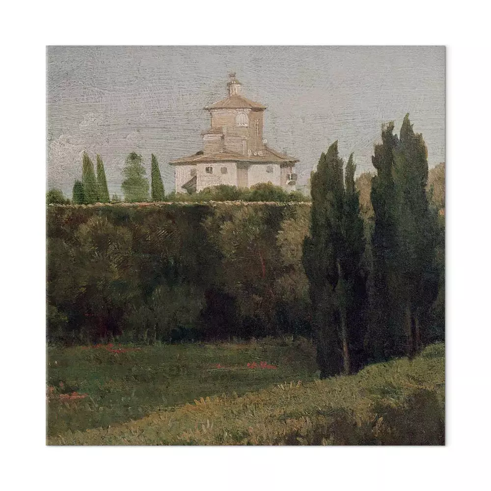 Riproduzione View of Belvedere of the Villa Borghese in Rome - Jean ...