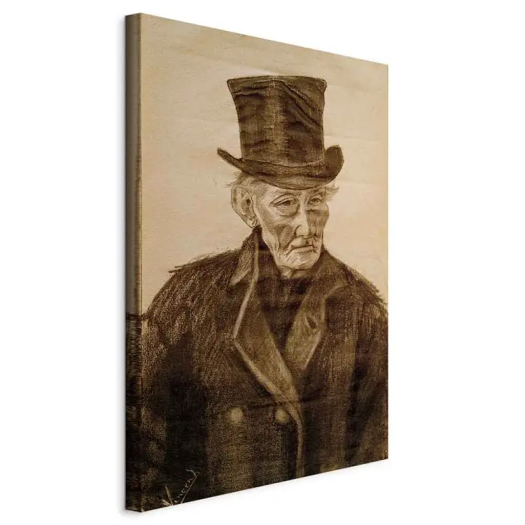 Quadro famoso Vincent Van Gogh - Vecchio con cappello a cilindro ...