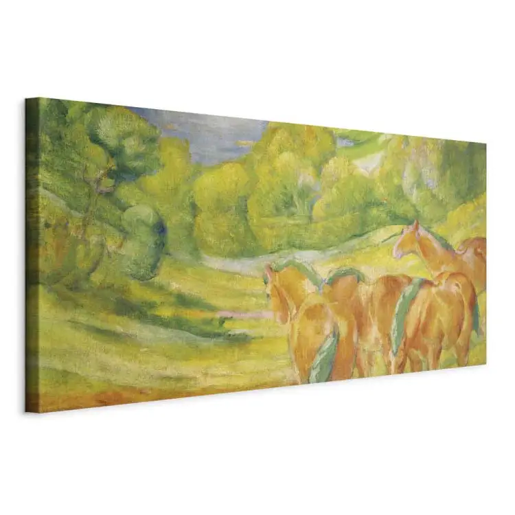 Riproduzione quadro Franz Marc - Big Landscape I (Paesaggio con cavalli ...