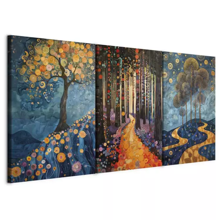 Quadro Trees in the park - colorful landscapes inspired by art deco ...