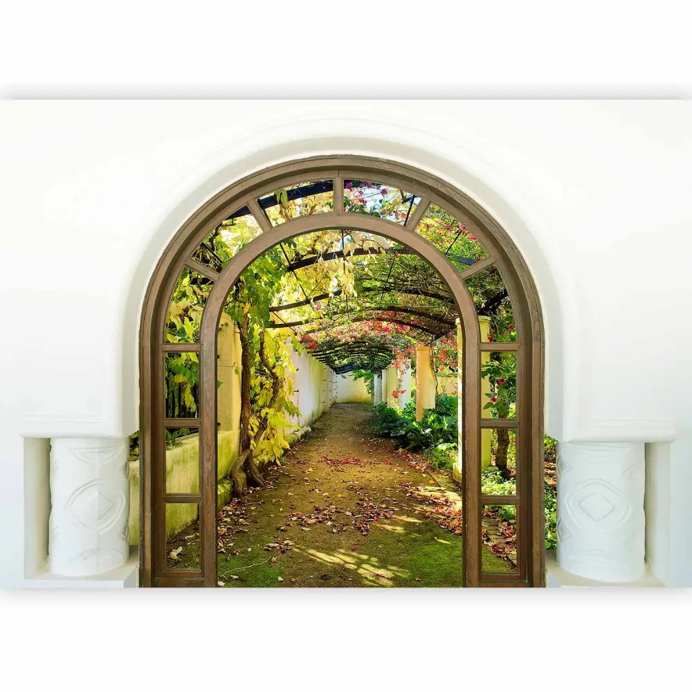 Carta da parati decorativa Porte del giardino misterioso - ingresso a ...