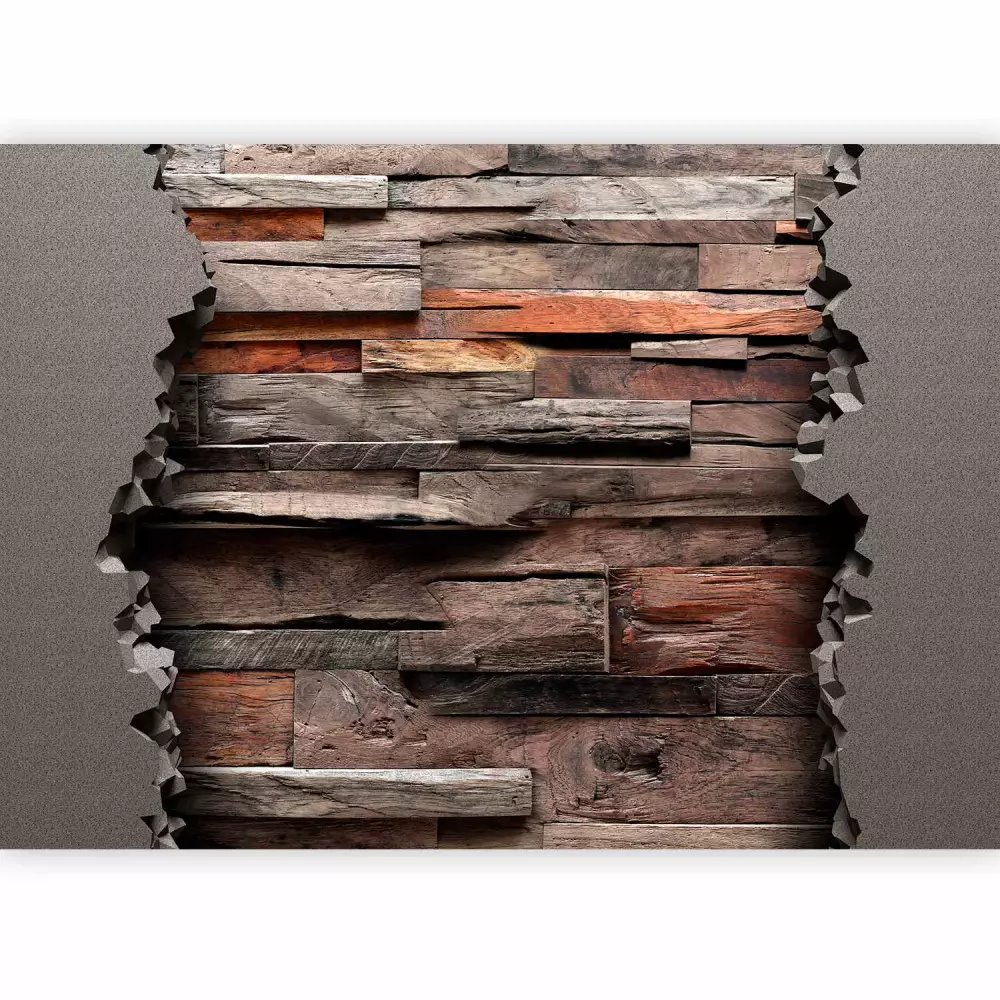 Carta da parati decorativa Natura nascosta - sfondo industriale a ...